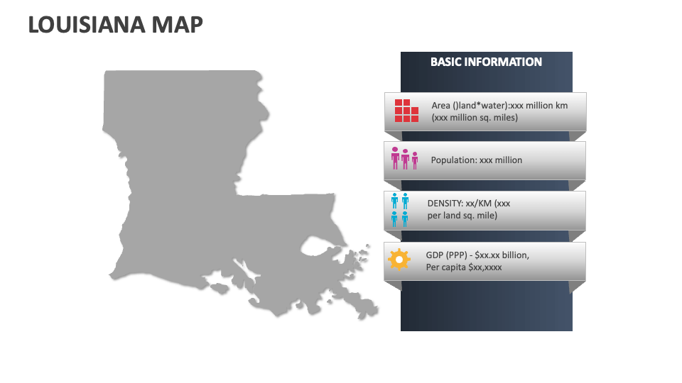 Louisiana Map for Google Slides and PowerPoint - PPT Slides