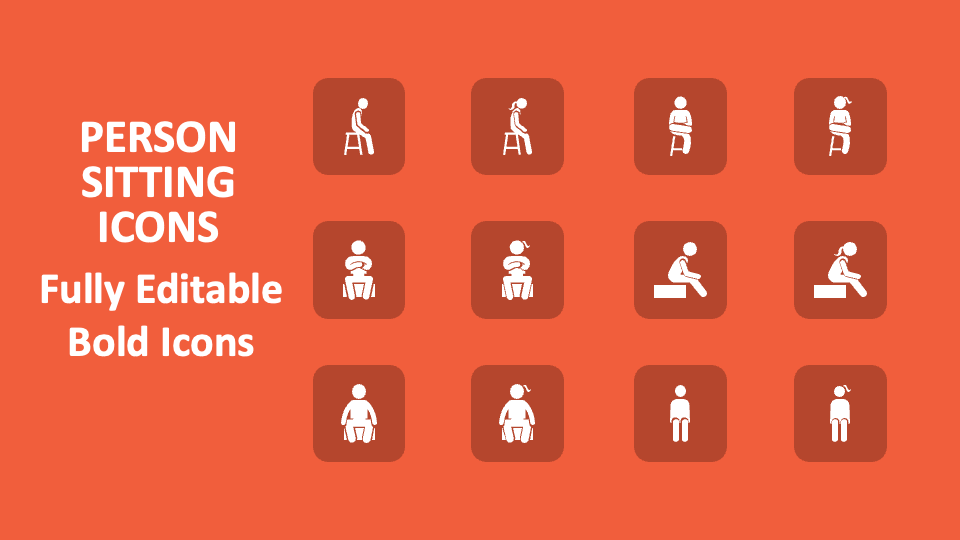 Person Sitting Icons for Google Slides and PowerPoint
