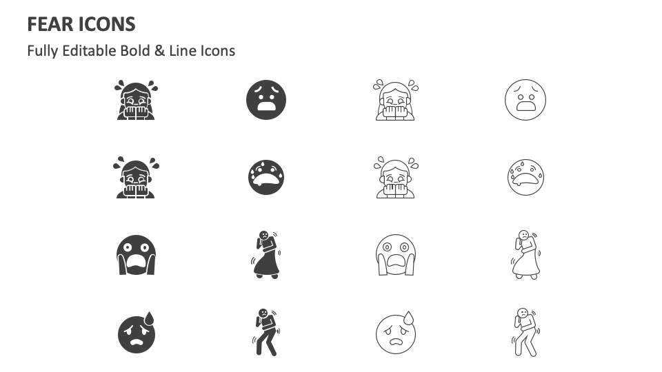 Fear Icons for Google Slides and PowerPoint