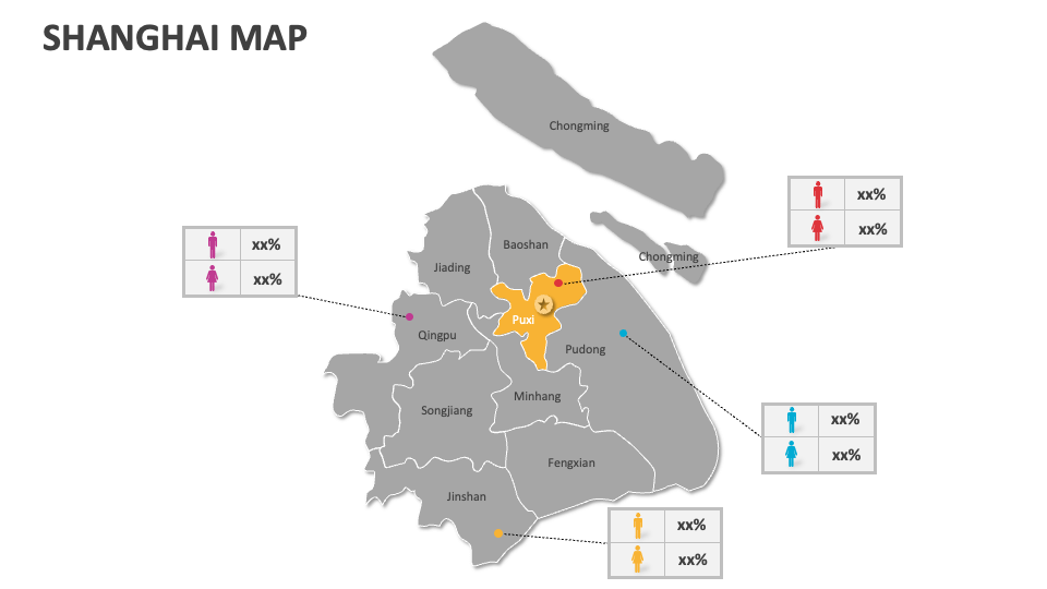 Shanghai Map for Google Slides and PowerPoint - PPT Slides