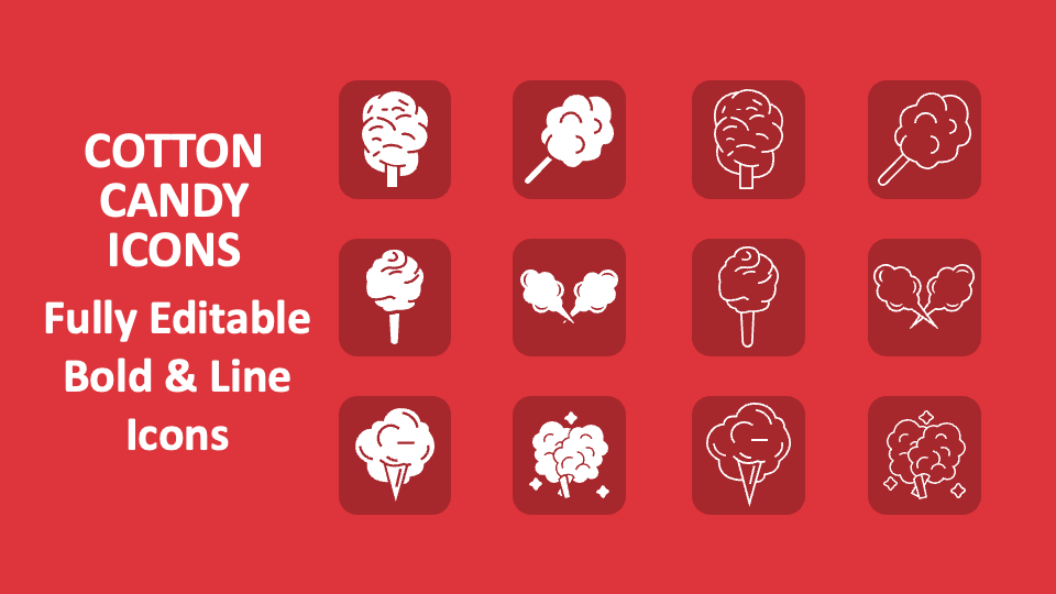 Cotton Candy Icons for PowerPoint and Google Slides - PPT Slides