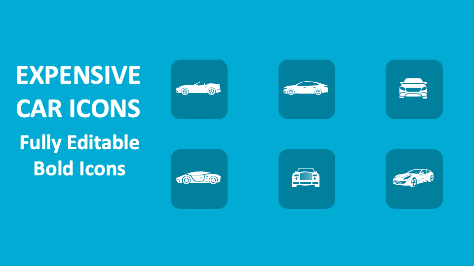 Expensive Car Icons for Google Slides and PowerPoint