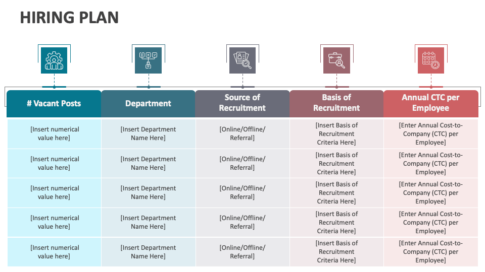 Hiring Plan Template for Google Slides and PowerPoint - PPT Slides