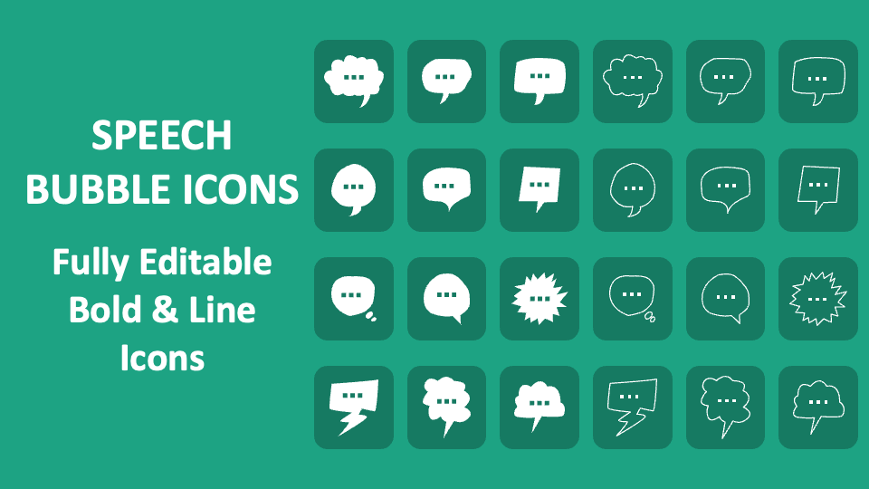 Speech Bubble Icons for Google Slides and PowerPoint