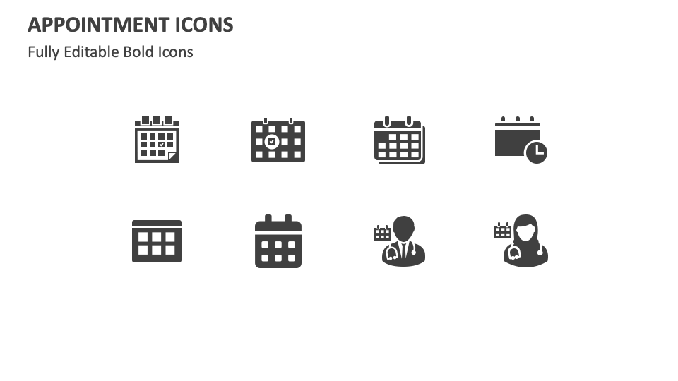 Appointment Icons for Google Slides and PowerPoint