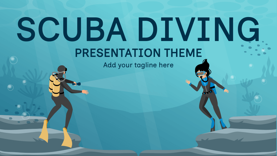 Free Scuba Diving Presentation for Google Slides and PowerPoint