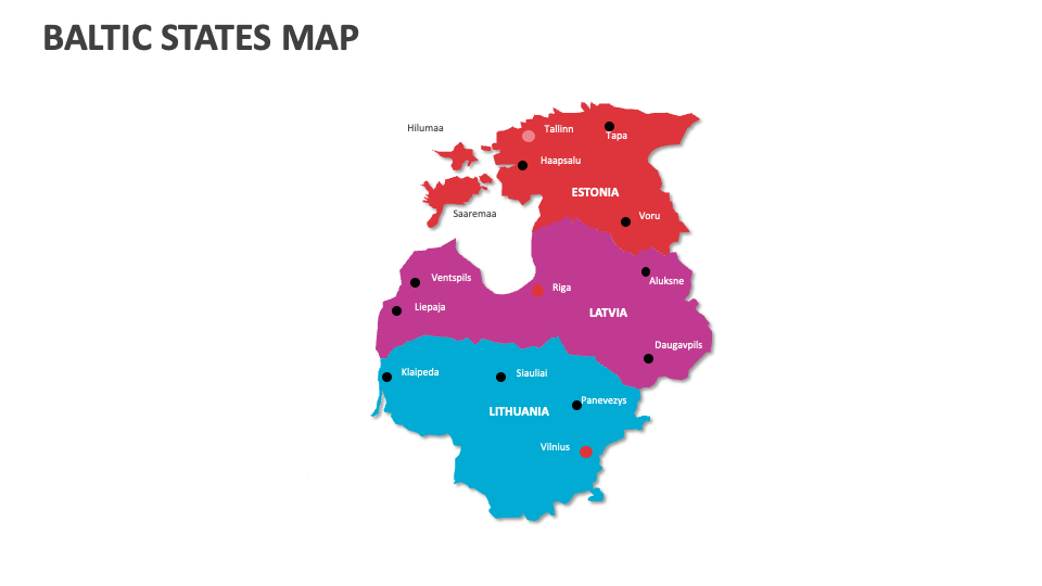 Baltic States map for Google Slides and PowerPoint - PPT Slides
