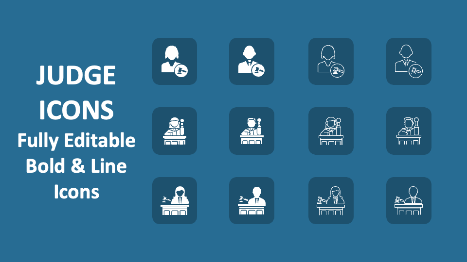 Judge Icons for Google Slides and PowerPoint