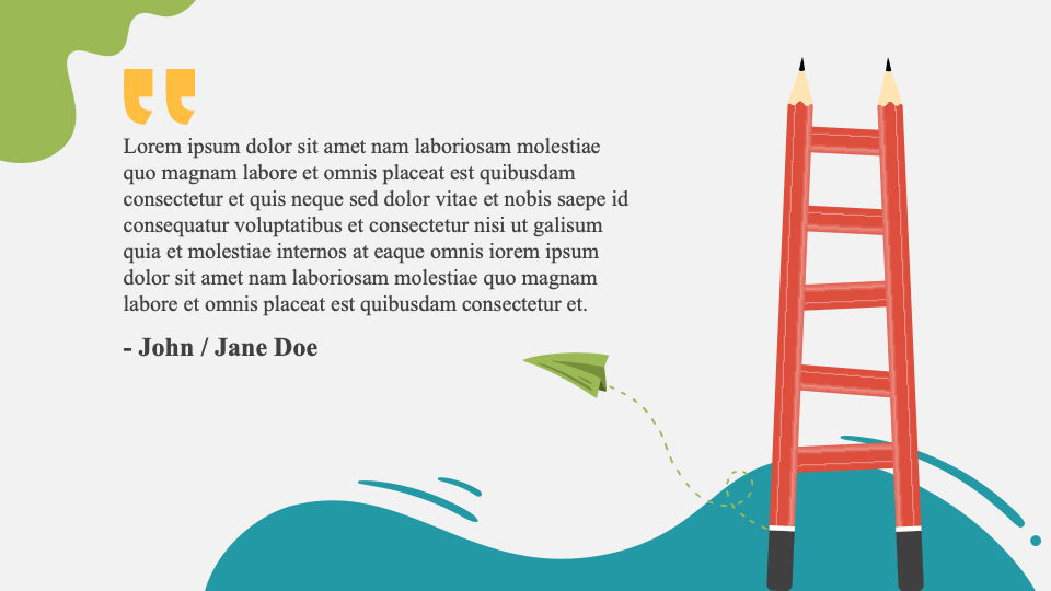 Free Pencil Ladder Presentation Theme for Google Slides and PowerPoint