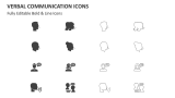 Verbal Communication Icons for Google Slides and PowerPoint