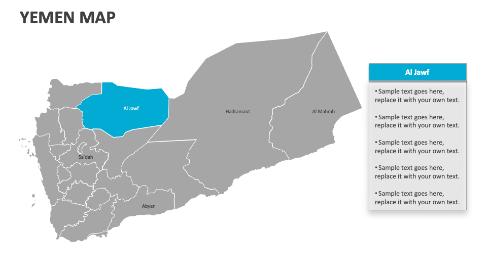Yemen Map for Google Slides and PowerPoint - PPT Slides