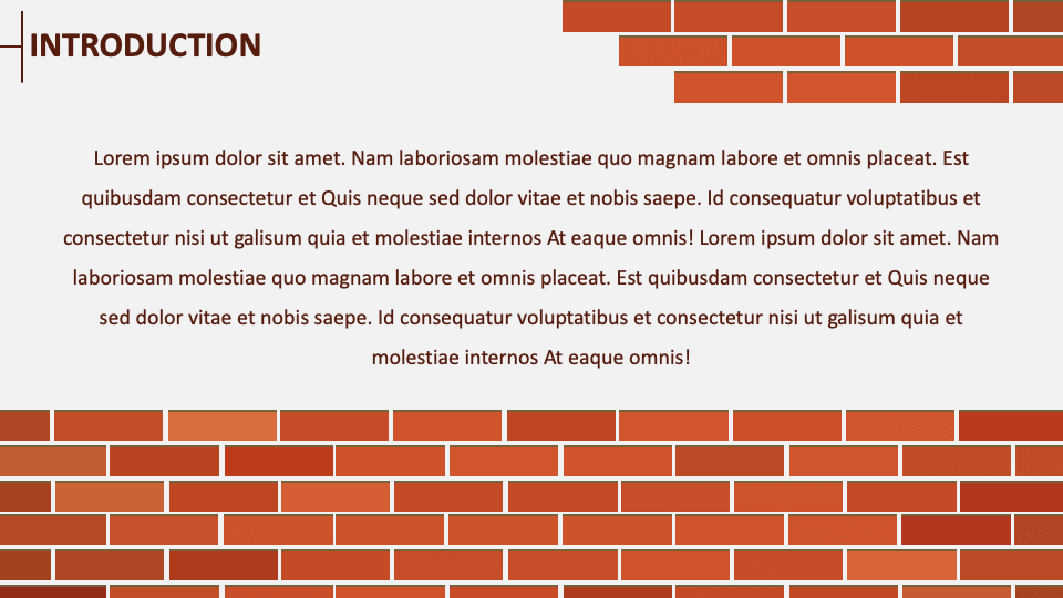 Brick Wall Presentation Theme for PowerPoint and Google Slides - PPT Slides