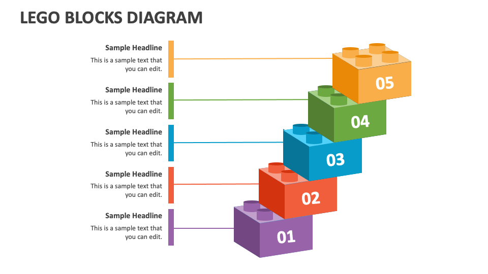 Lego Blocks Diagram Template for PowerPoint and Google Slides - PPT Slides