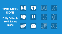 Two Faces Icons for PowerPoint and Google Slides - PPT Slides