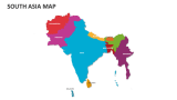 South Asia Map for Google Slides and PowerPoint - PPT Slides