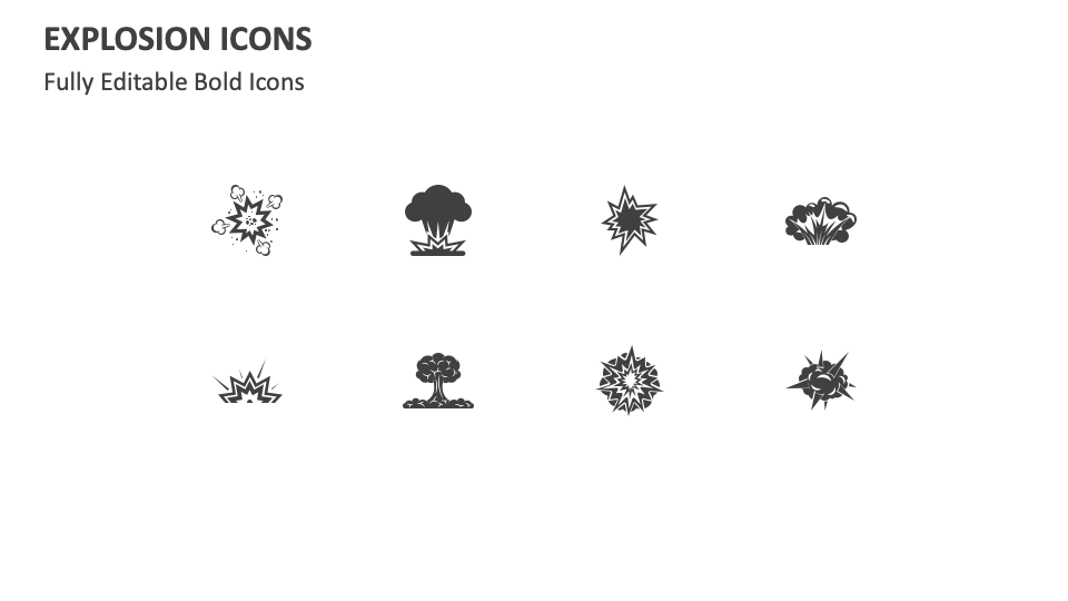Explosion Icons for Google Slides and PowerPoint