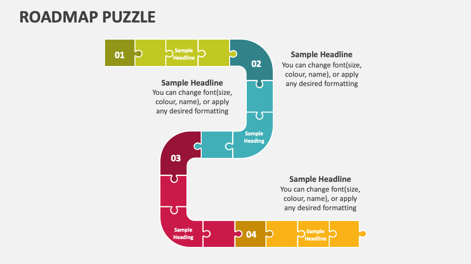 Roadmap Puzzle PowerPoint and Google Slides Template - PPT Slides