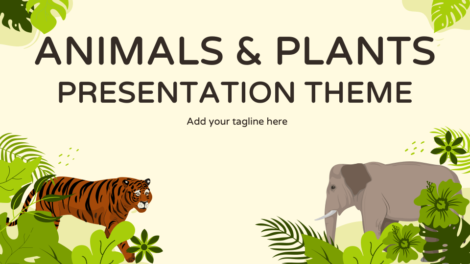 Free Animals and Plants Presentation Theme for Google Slides and PowerPoint