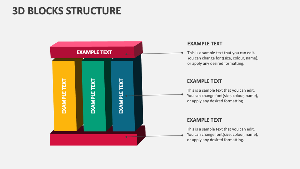 3D Blocks Structure Template for PowerPoint and Google Slides - PPT Slides