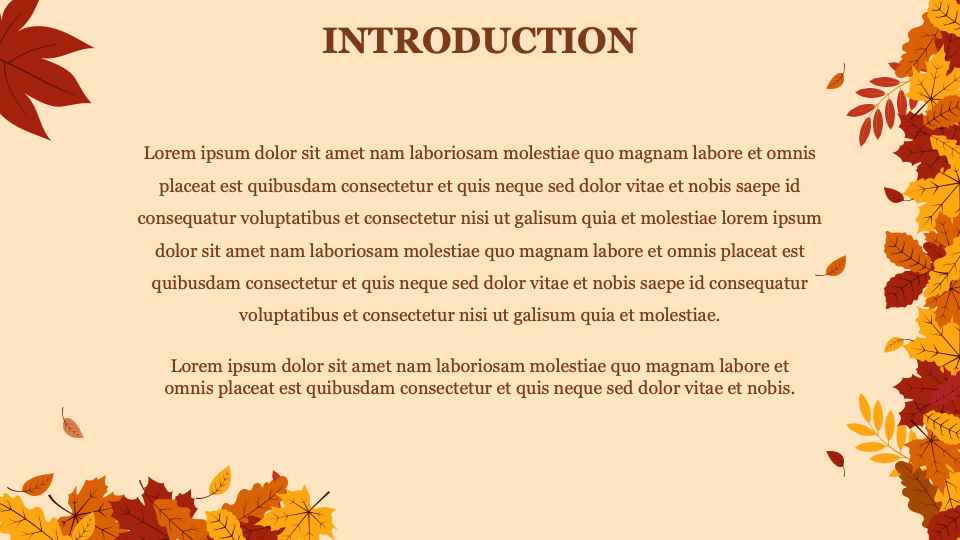 Free Fall Background Presentation Theme for Google Slides and PowerPoint