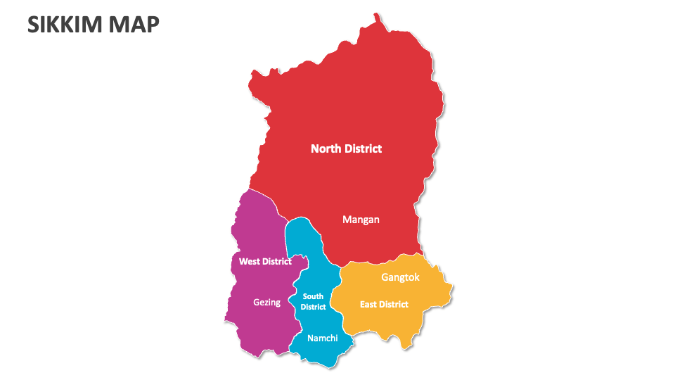 Sikkim Map for Google Slides and PowerPoint - PPT Slides