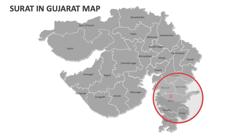Surat Map for Google Slides and PowerPoint - PPT Slides