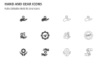 Hand and Gear Icons for Google Slides and PowerPoint