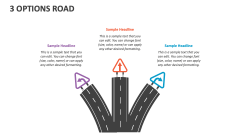 3 Way Road Diagram for PowerPoint and Google Slides - PPT Slides