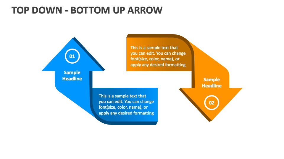 Top Down - Bottom Up Arrow PowerPoint and Google Slides Template - PPT Slides