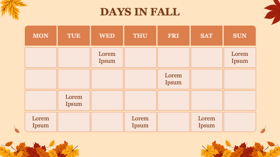 Free Fall Background Presentation Theme for Google Slides and PowerPoint