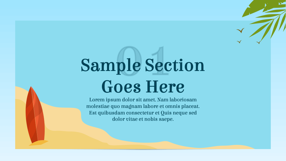 Free Summer Vacation Presentation Theme for Google Slides and PowerPoint