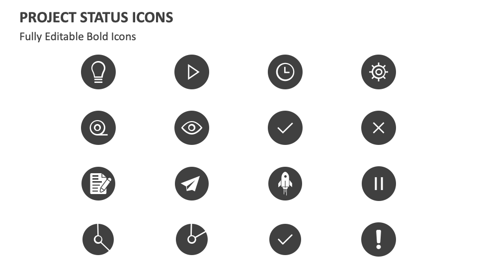 Project Status Icons for Google Slides and PowerPoint