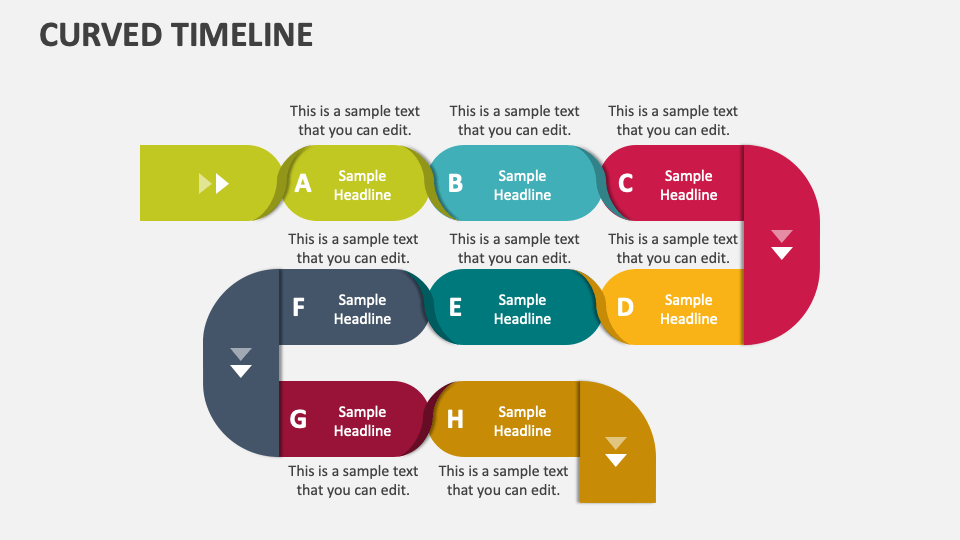 Curved Timeline PowerPoint and Google Slides Template - PPT Slides