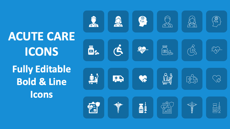Acute Care Icons for Google Slides and PowerPoint