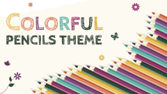 Free Colorful Pencils Presentation Theme for Google Slides and PowerPoint