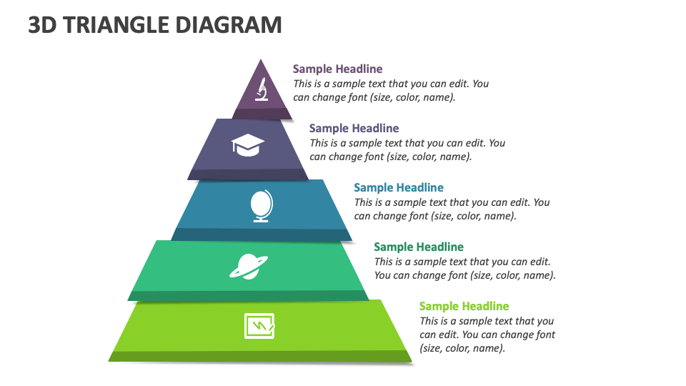 3D Triangle Diagram for PowerPoint and Google Slides - PPT Slides