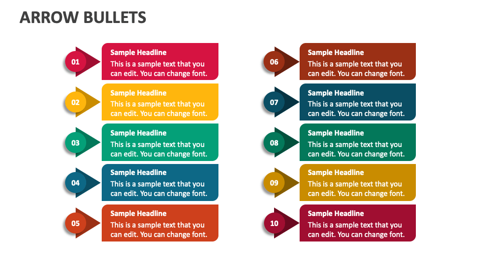 Arrow Bullets PowerPoint and Google Slides Template - PPT Slides