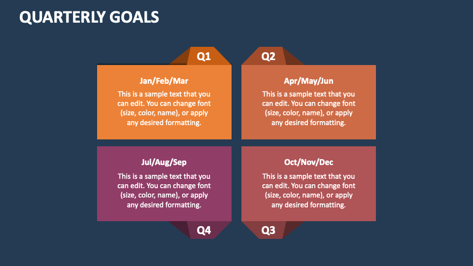 Quarterly Goals PowerPoint and Google Slides Template - PPT Slides