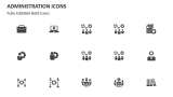 Administration Icons for Google Slides and PowerPoint