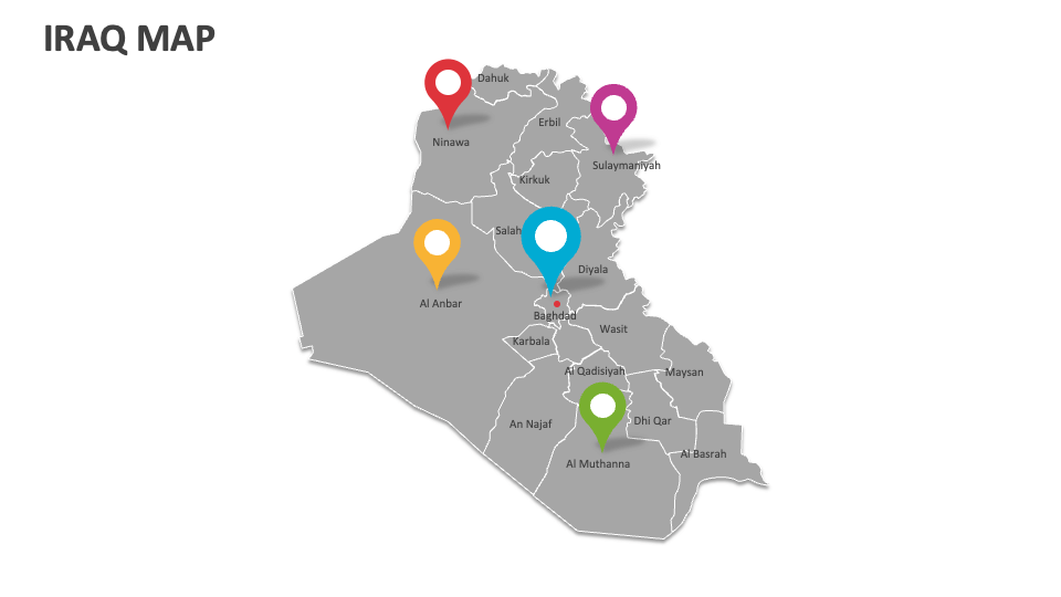 Iraq Map for Google Slides and PowerPoint - PPT Slides