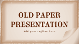 Free Old Paper Presentation Theme for Google Slides and PowerPoint
