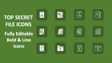 Top Secret File Icons for Google Slides and PowerPoint