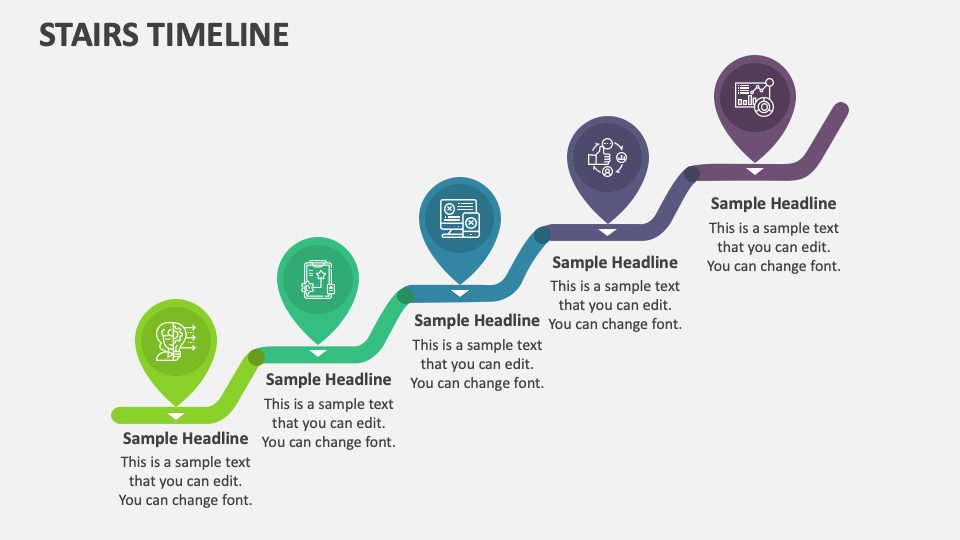 Stairs Timeline PowerPoint and Google Slides Template - PPT Slides