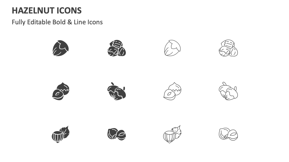 Hazelnut Icons for Google Slides and PowerPoint