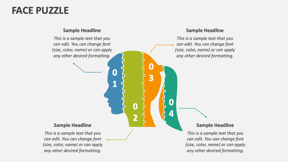 Face Puzzle PowerPoint and Google Slides Template - PPT Slides