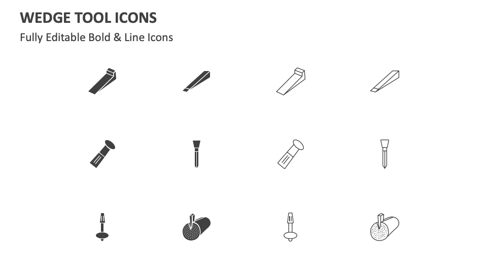 Wedge Tool Icons for Google Slides and PowerPoint