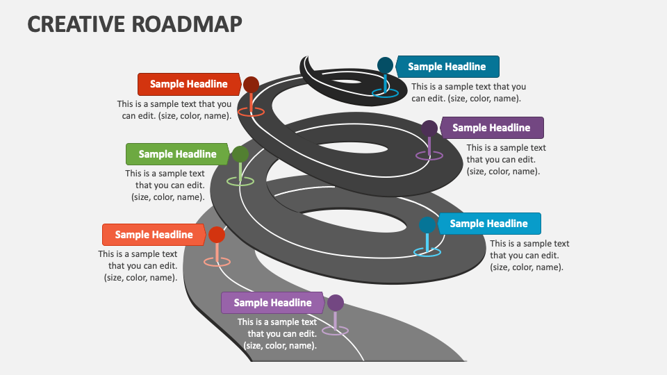 Creative Roadmap PowerPoint and Google Slides Template - PPT Slides