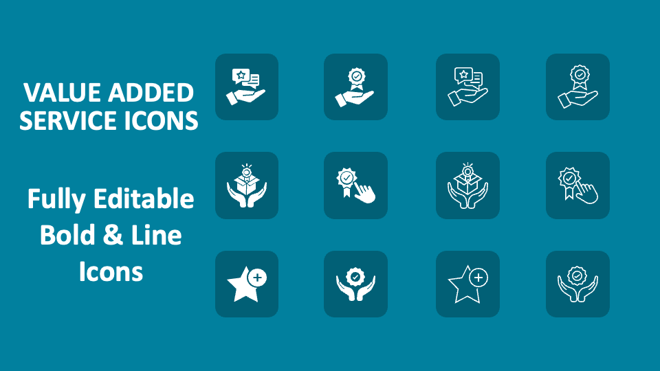 Value Added Service Icons for Google Slides and PowerPoint