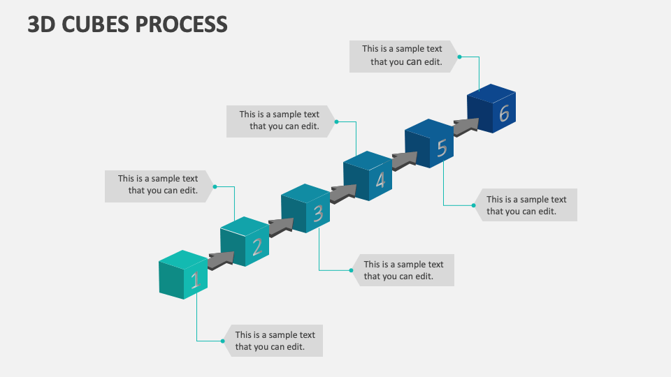 3D Cubes Process Template for PowerPoint and Google Slides - PPT Slides