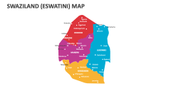 Swaziland (Eswatini) Map for Google Slides and PowerPoint - PPT Slides